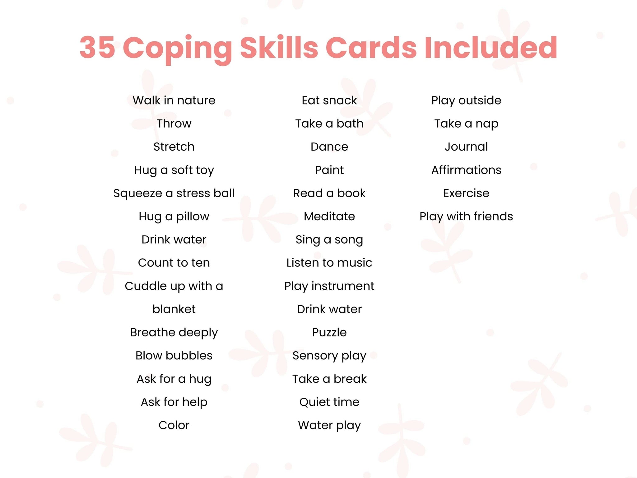 Coping Skills Flashcards for Kids – Daily Bloom