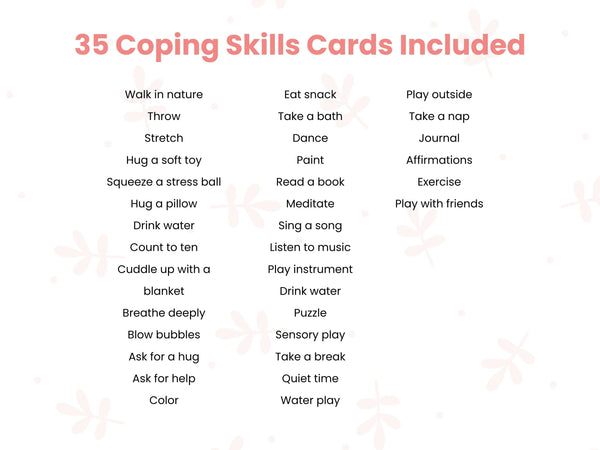 Coping Skills Flashcards for Kids – Daily Bloom